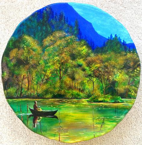 How to Paint a Landscape Platter in 13 Steps – MaryElizabethArts